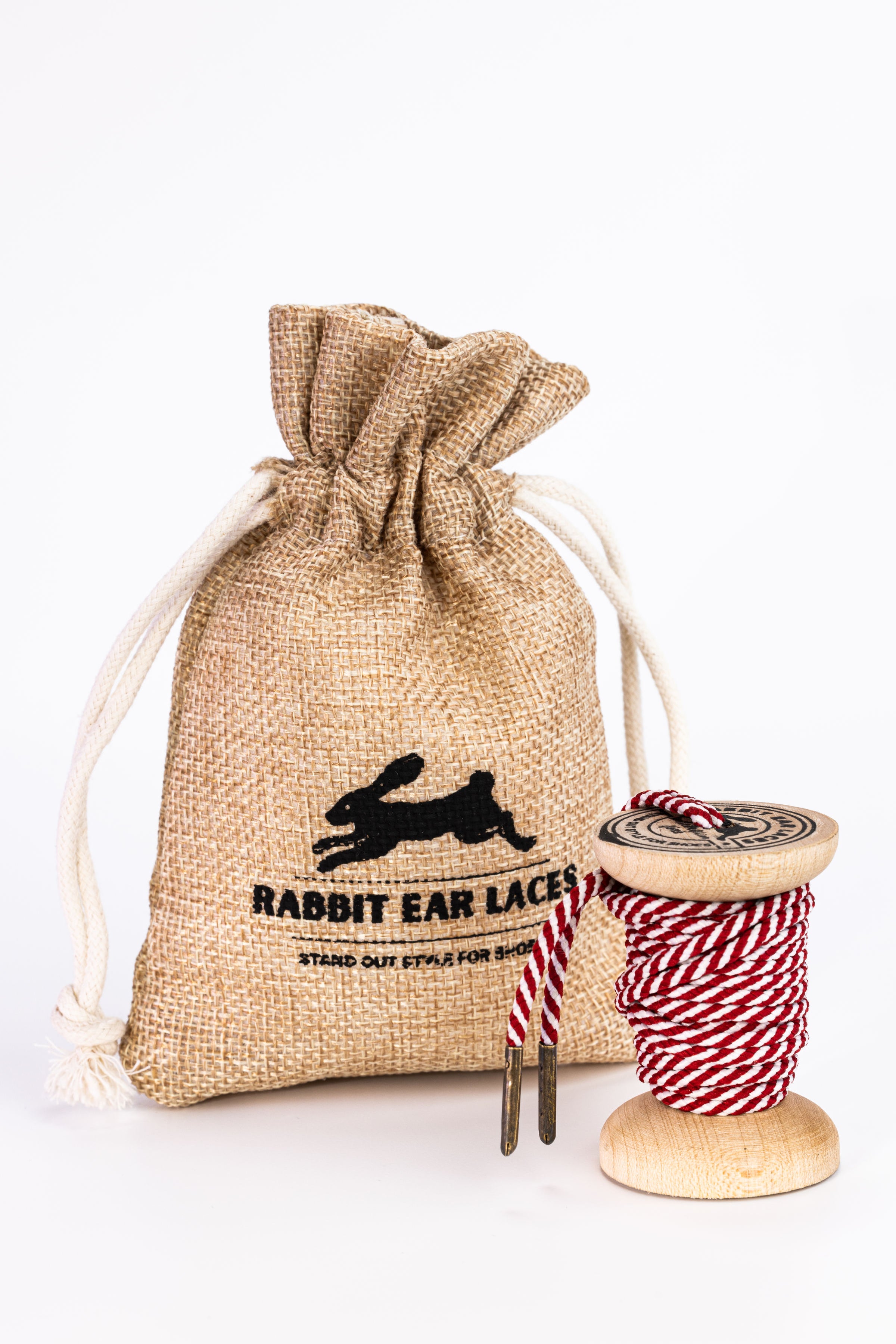 Red and White Shoelaces | Rabbit Ear Laces